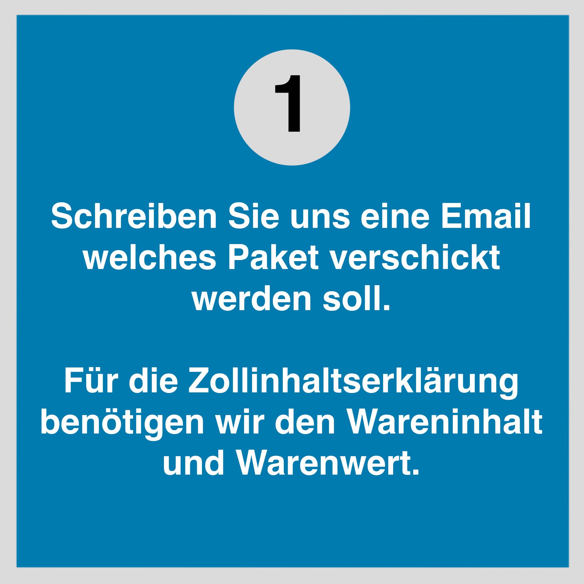 Weiterleitung Schweiz – Lieferadresse-Deutschland